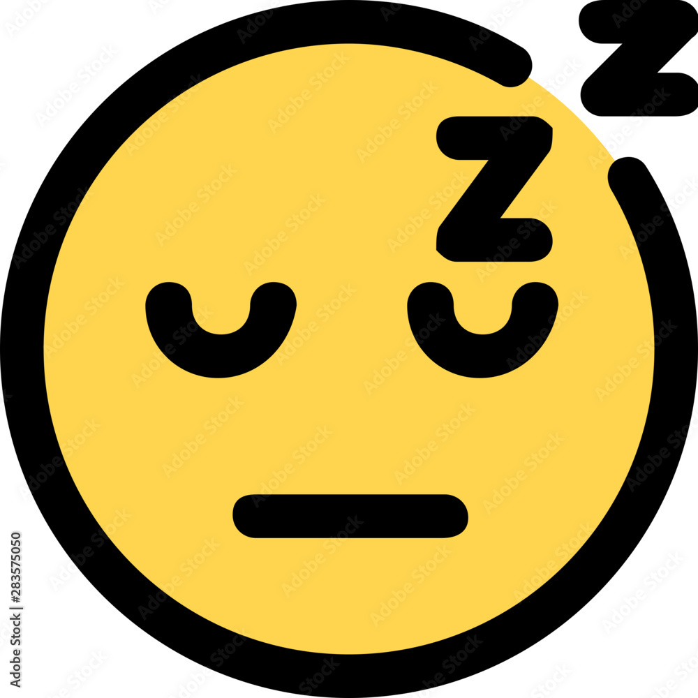 Vector de Stock sleeping emoticon with z alphabets surrounding around ...