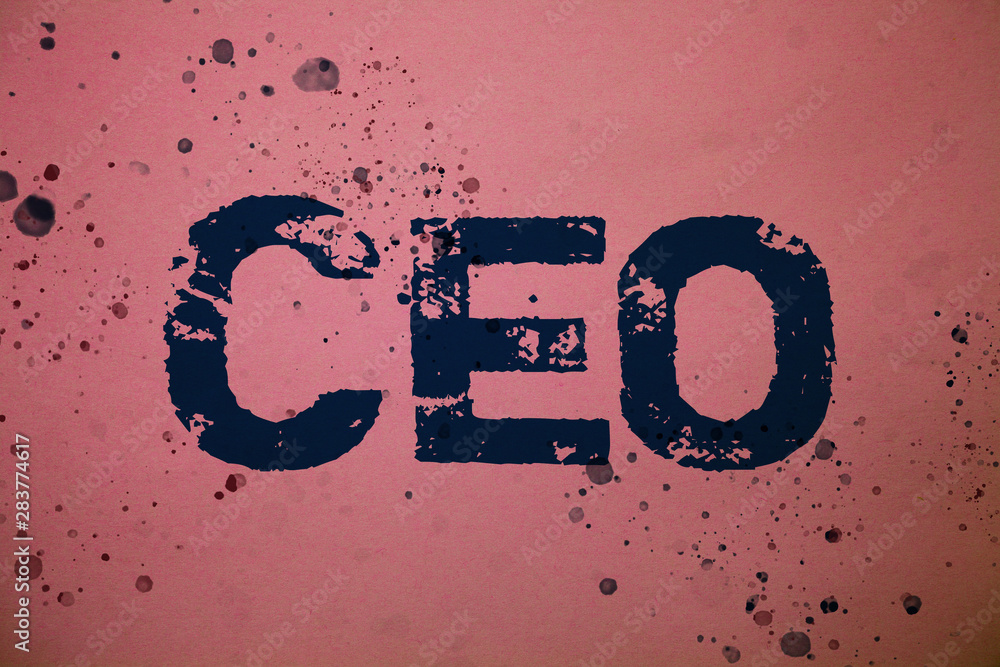 Handwriting text Ceo. Concept meaning Chief Executive Officer Head Boss ...