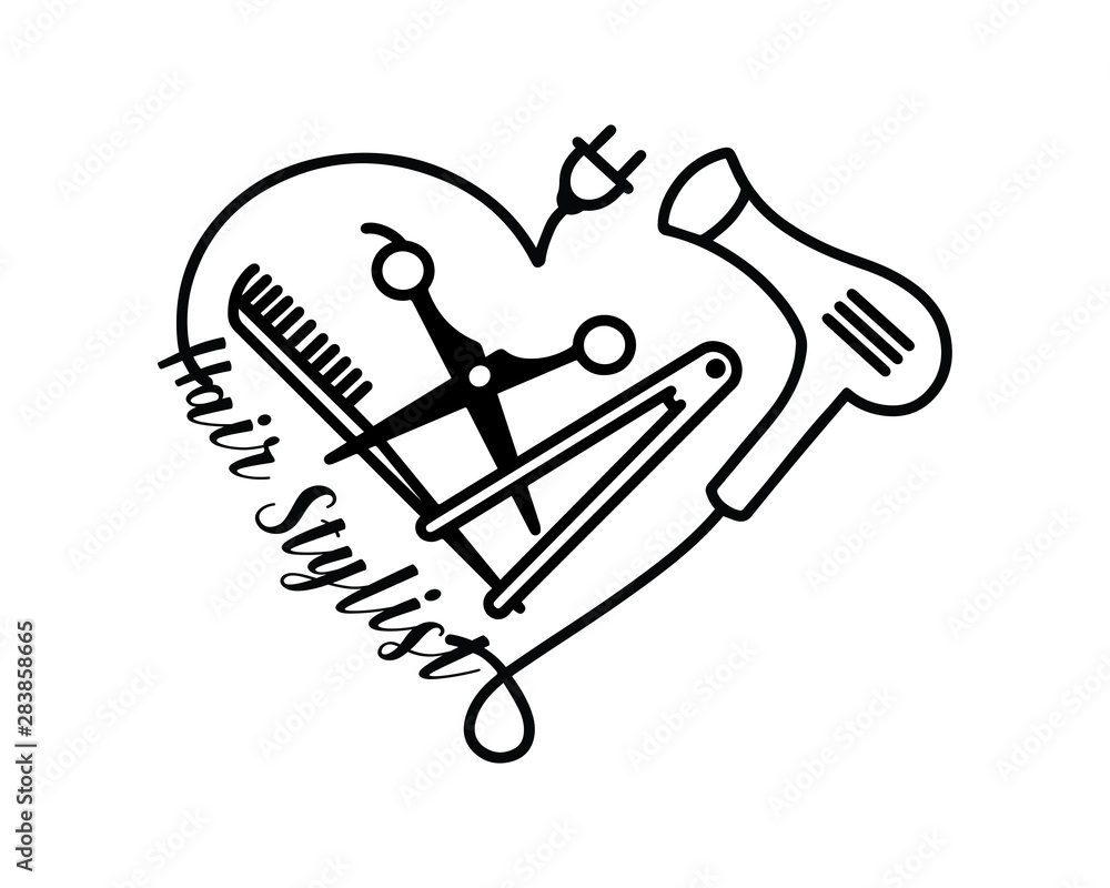 Hairdressing/ hair salon / hairdresser vector illustration that could ...