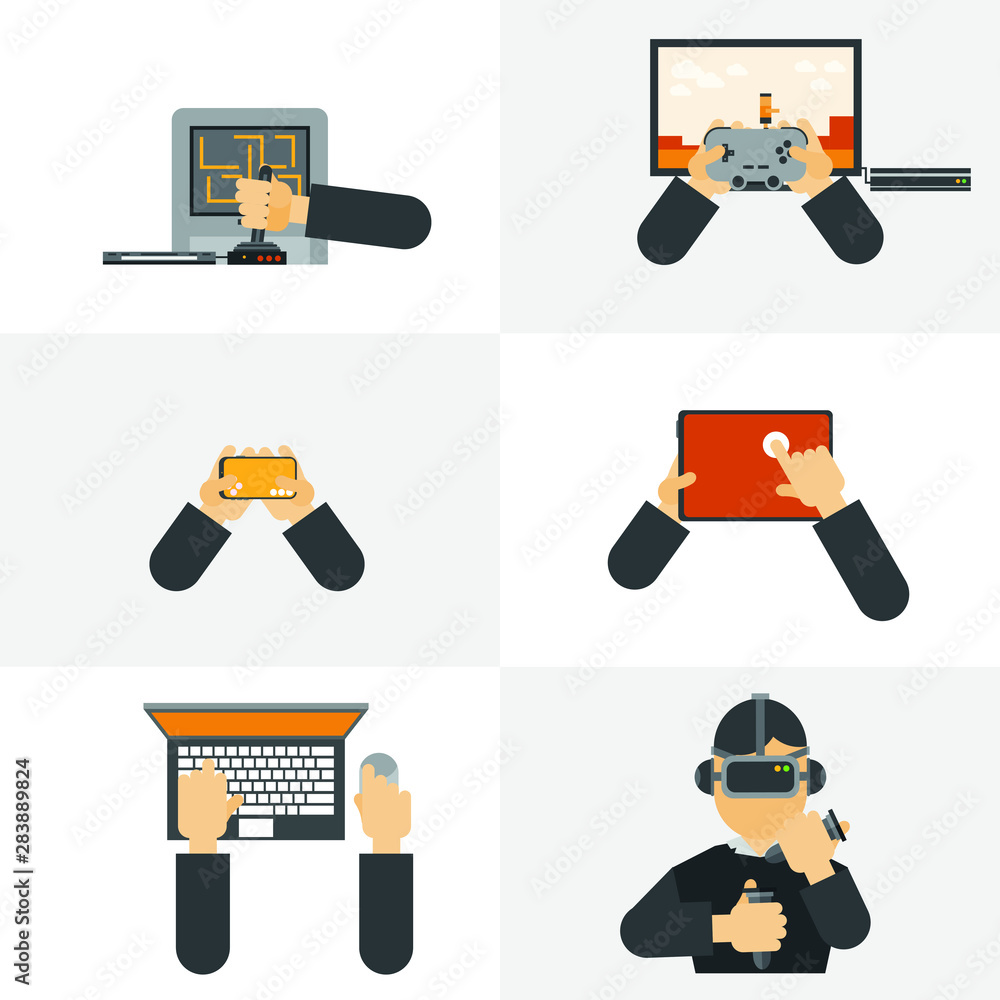 vector game evolution Stock Vector | Adobe Stock