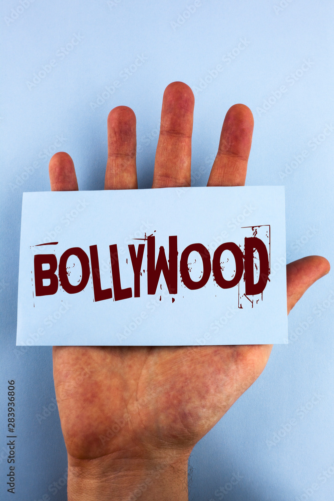 Word writing text Bollywood. Business concept for Indian cinema a ...