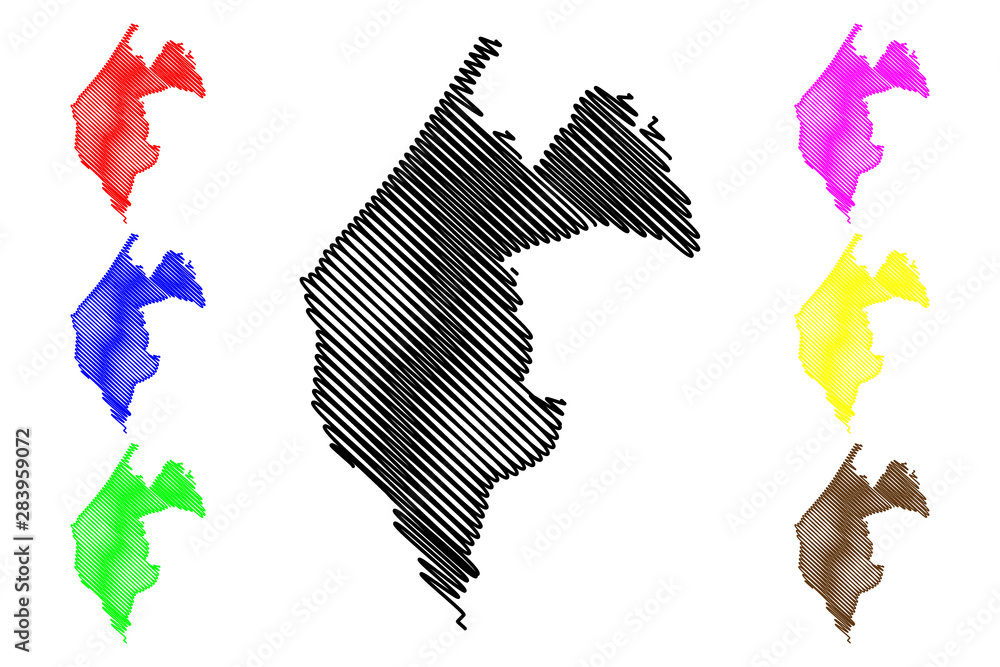 Thies Region (Regions of Senegal, Republic of Senegal) map vector ...