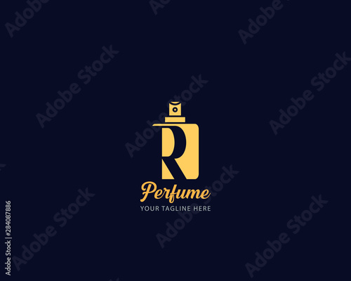 Luxury Initial alphabet Letter R Perfume perfumery logo design vector ...