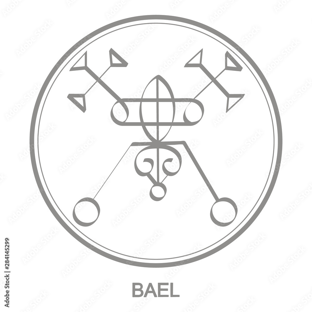 Vector icon with symbol of demon Bael Sigil of Demon Bael Stock Vector ...