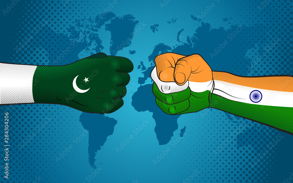 Conflict between India and Pakistan over Kashmir Stock Vector | Adobe Stock