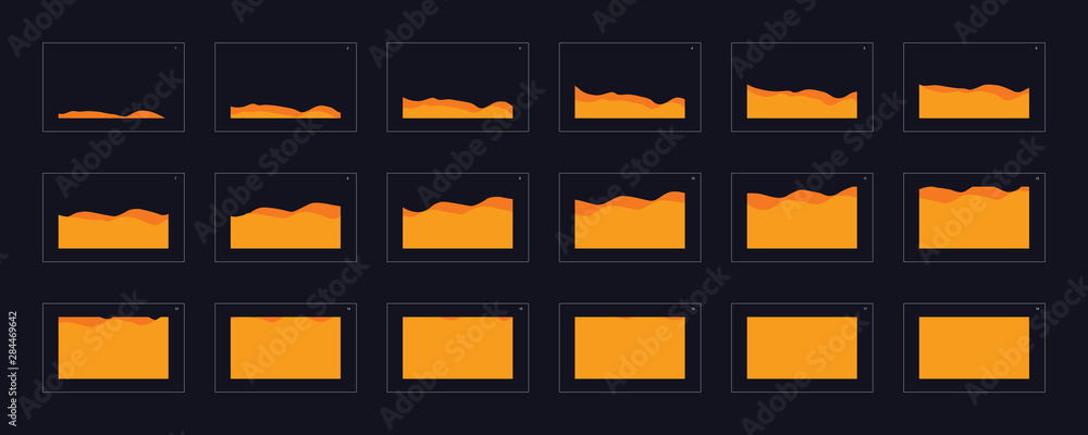 Animation transitions effect. Sprite Sheet of transitions. Ready frame ...