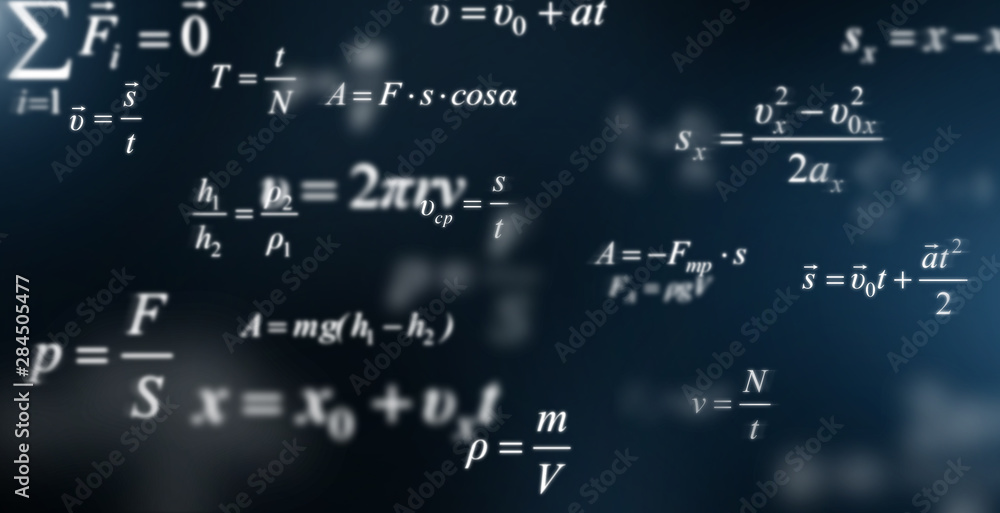 Mathematics background with scientific formulas and calculations Stock ...