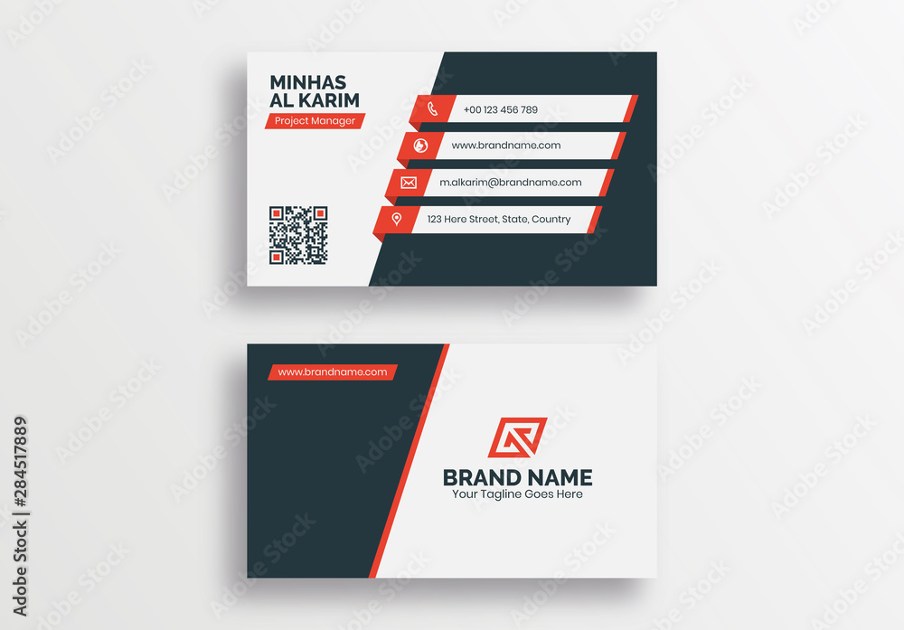 Modern Creative Business Card Template, Developer Designer Visiting ...