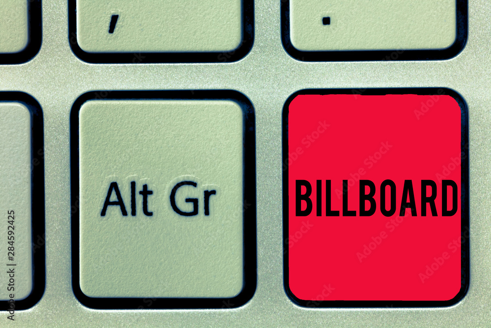 Word writing text Billboard. Business concept for large outdoor board ...