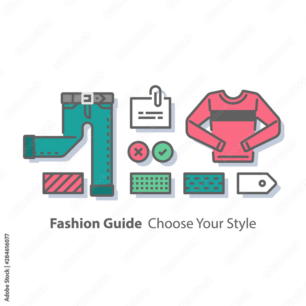 Wardrobe set, fashion guide, complementary clothing, casual wear, color ...
