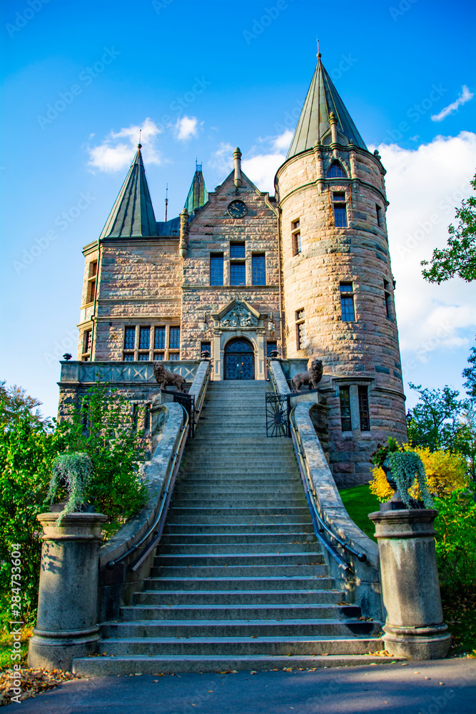 Front view of Teleborg Castle in Southern Sweden, Smaland. Ancient ...