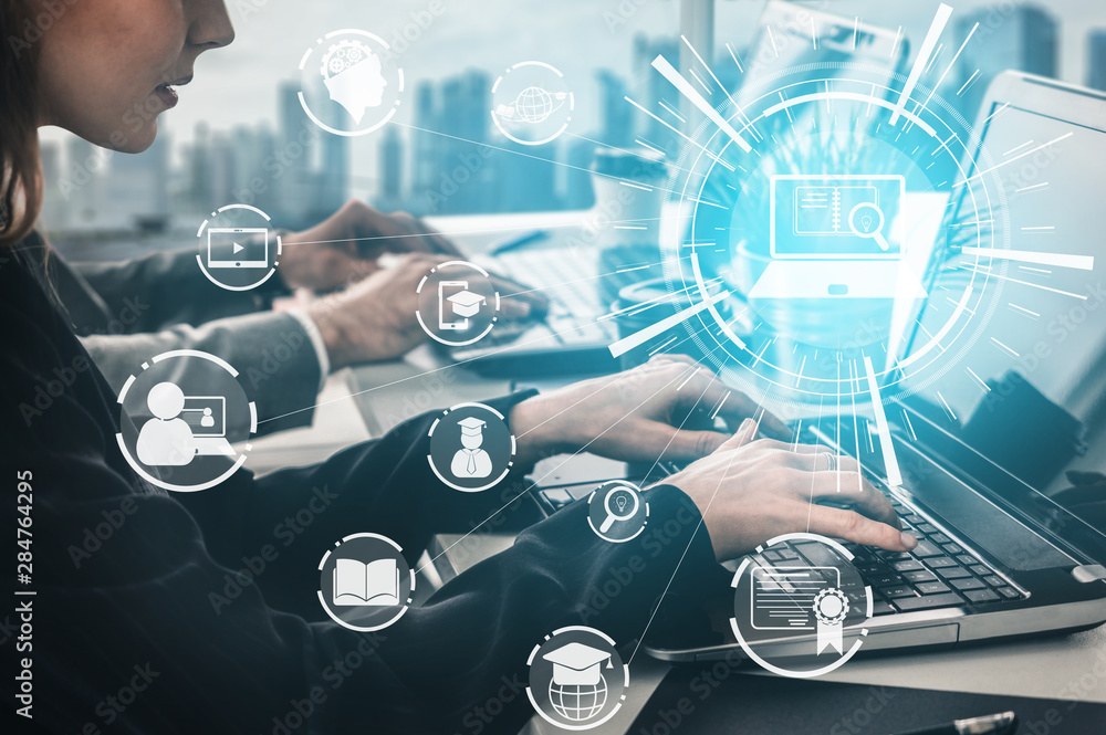 E-learning and Online Education for Student and University Concept ...