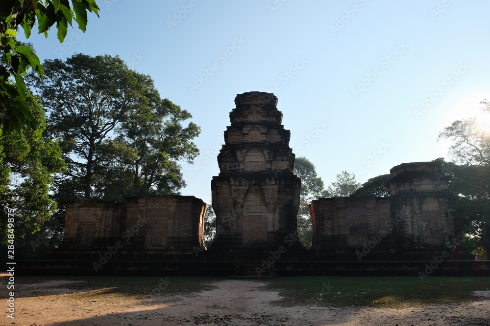 Prasat Kravan. Temple ruins, Angkor, Siem Reap, Сambodia. Small 10th ...