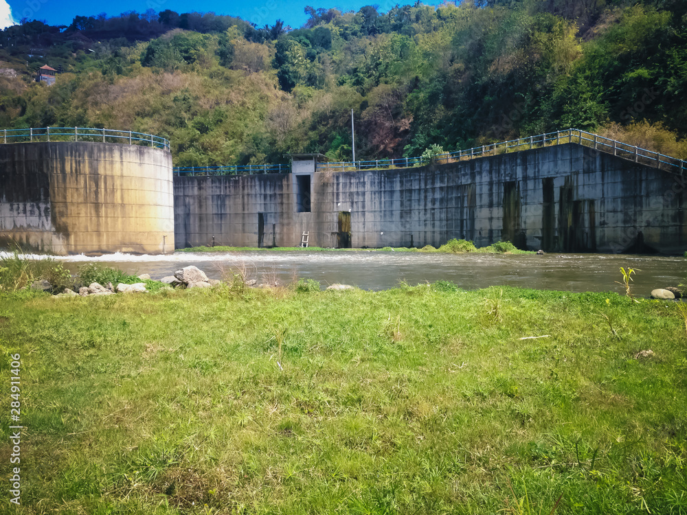 River Water Flow And Boundary Wall Of Titab Ularan Dam Water Output ...