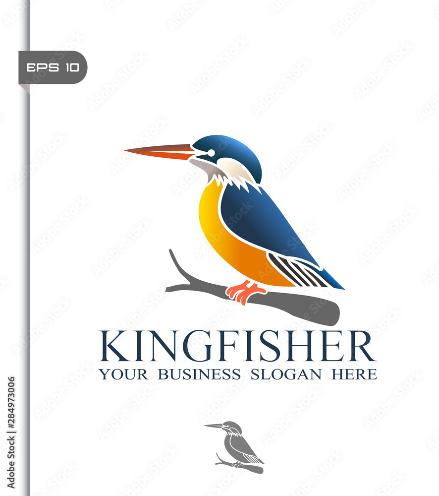 Vector illustration of Kingfisher bird icon Stock Vector | Adobe Stock