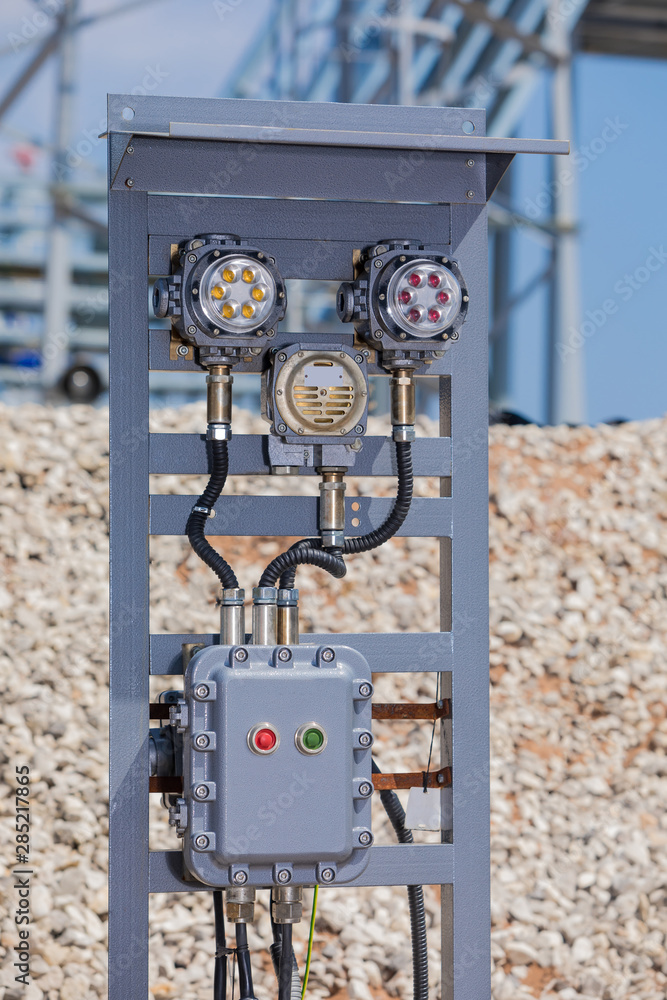 Gas detector point type install risk area near oil tank to detect and ...