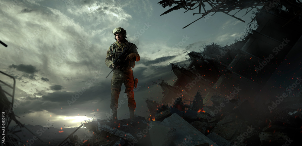war zone Stock Photo | Adobe Stock