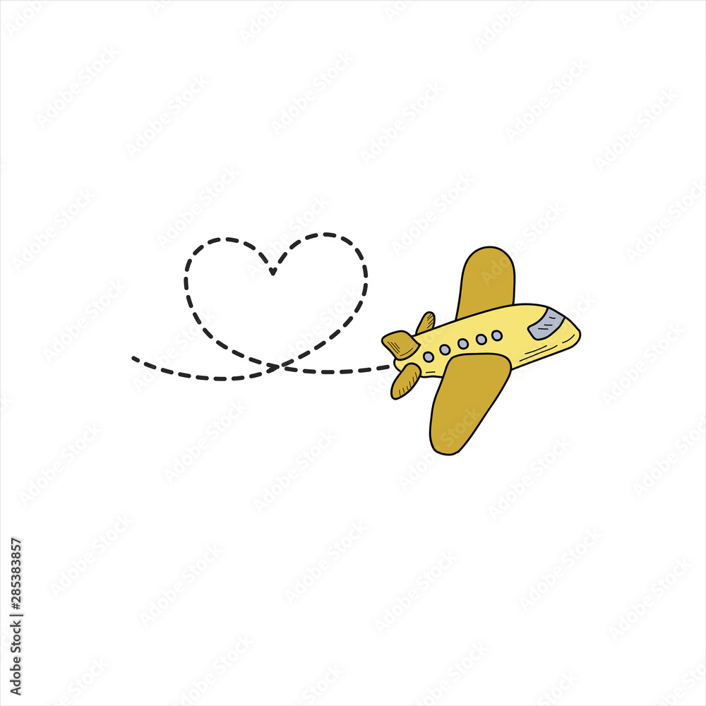 how to draw cartoon plane