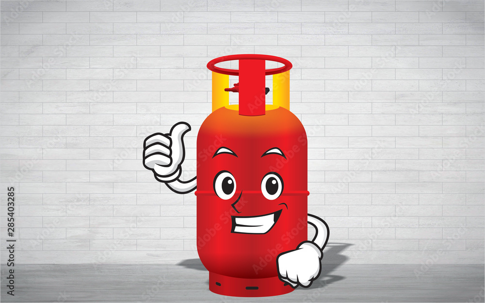 LPG Gas Cylinder Mascot Stock Photo | Adobe Stock