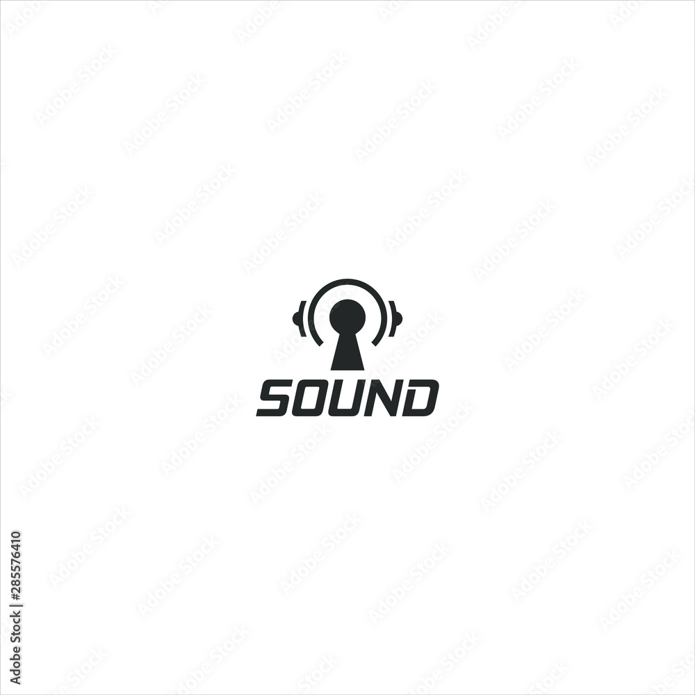 sound protection with black color for logo design , simple symbols ...