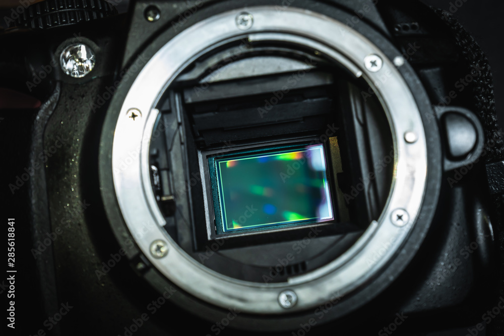 Foto Stok image sensor inside digital camera | Adobe Stock