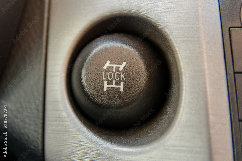 differential lock button in the car Stock Photo | Adobe Stock
