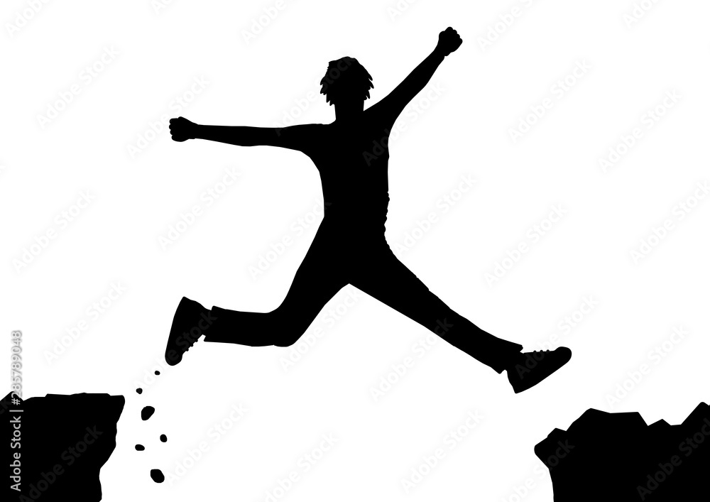 Illustration Stock gz426 GrafikZeichnung - german icon - Mann springt ...