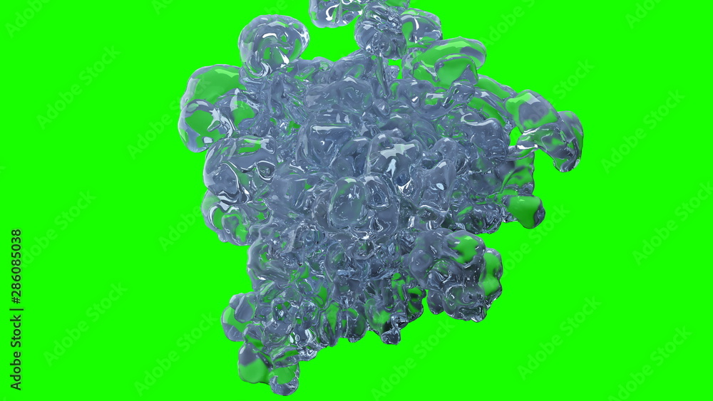 Ilustración de Stock Underwater oxygen explosion 3D animation ...