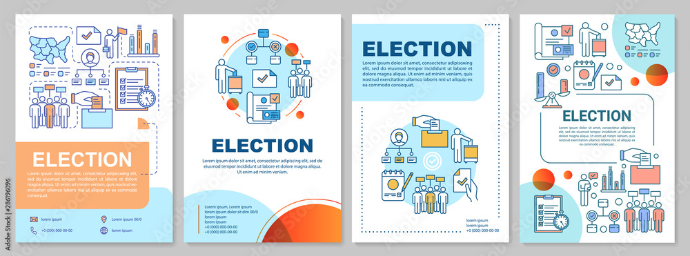 Election brochure template layout. Citizens ballot. Holding voting ...