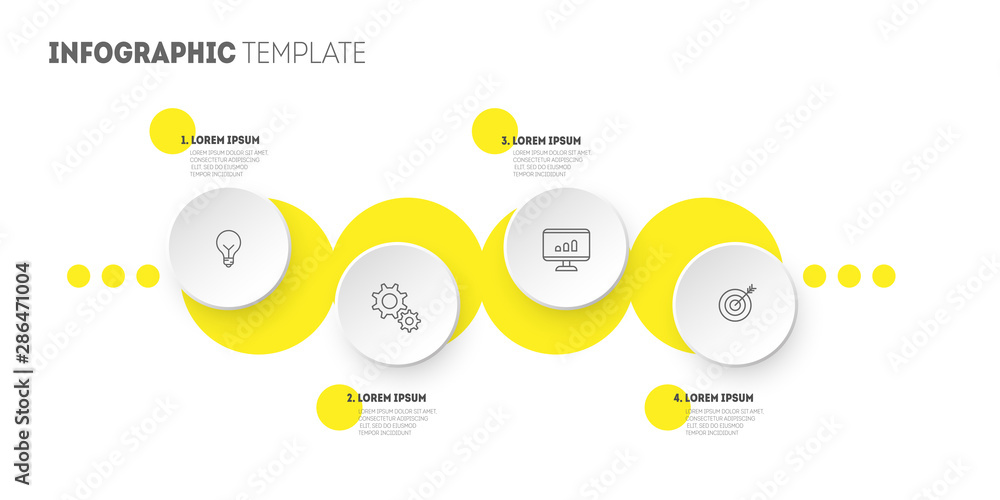 Modern bright infographic design template for business, education, web ...