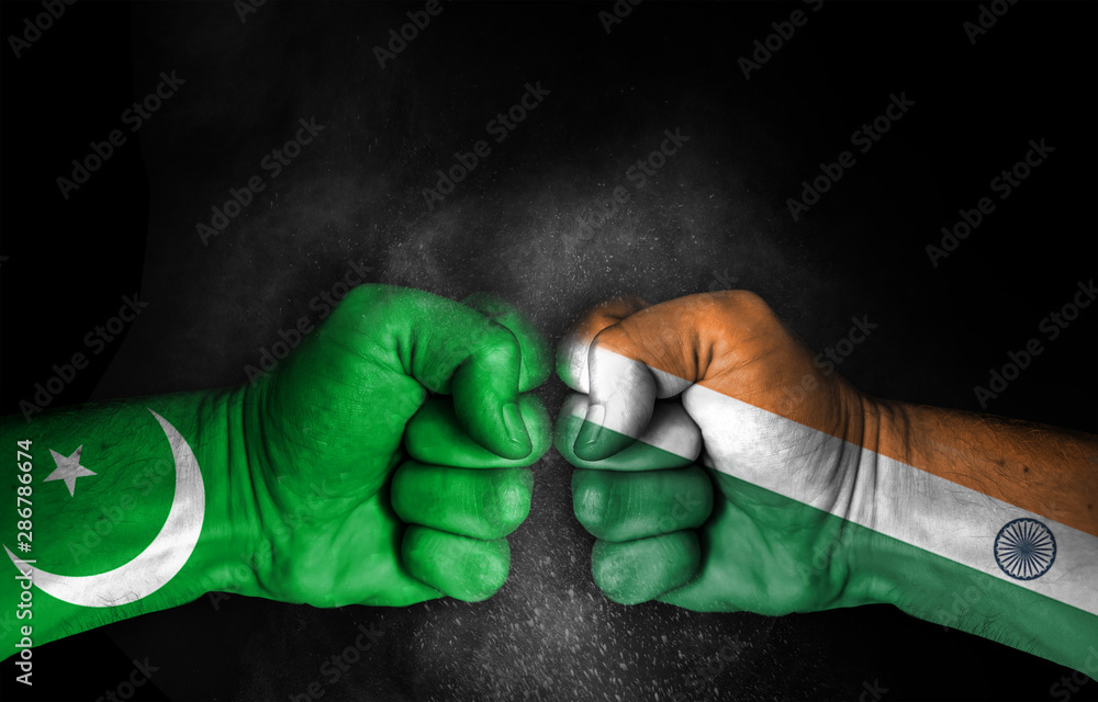 Concept of Conflict between India and Pakistan. Military tension ...