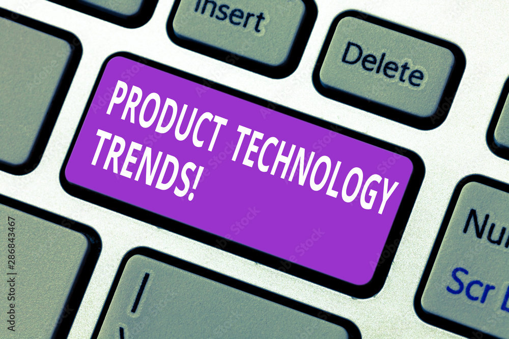 Word writing text Product Technology Trends. Business concept for ...