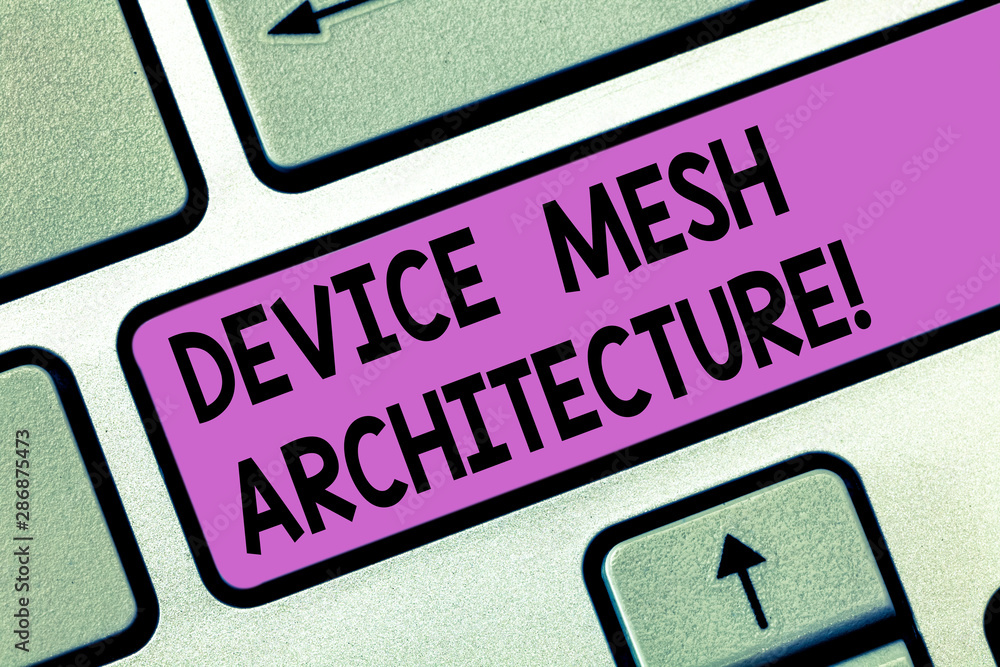 Handwriting text Device Mesh Architecture. Concept meaning Digital ...
