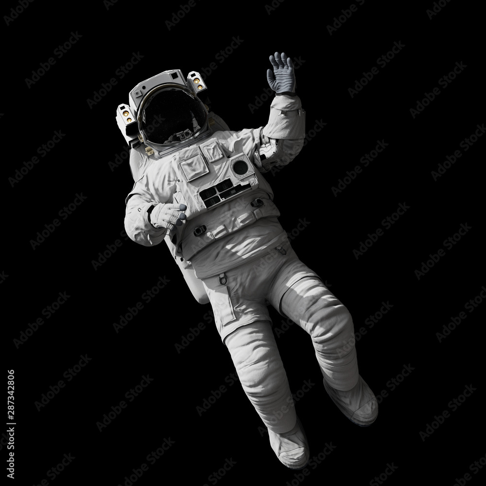 Black Astronaut In Space Background