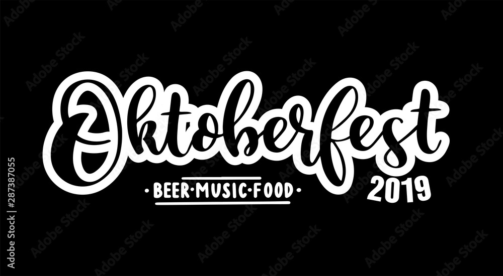 Hand sketched Welcome to Oktoberfest quote as header. Vector ...