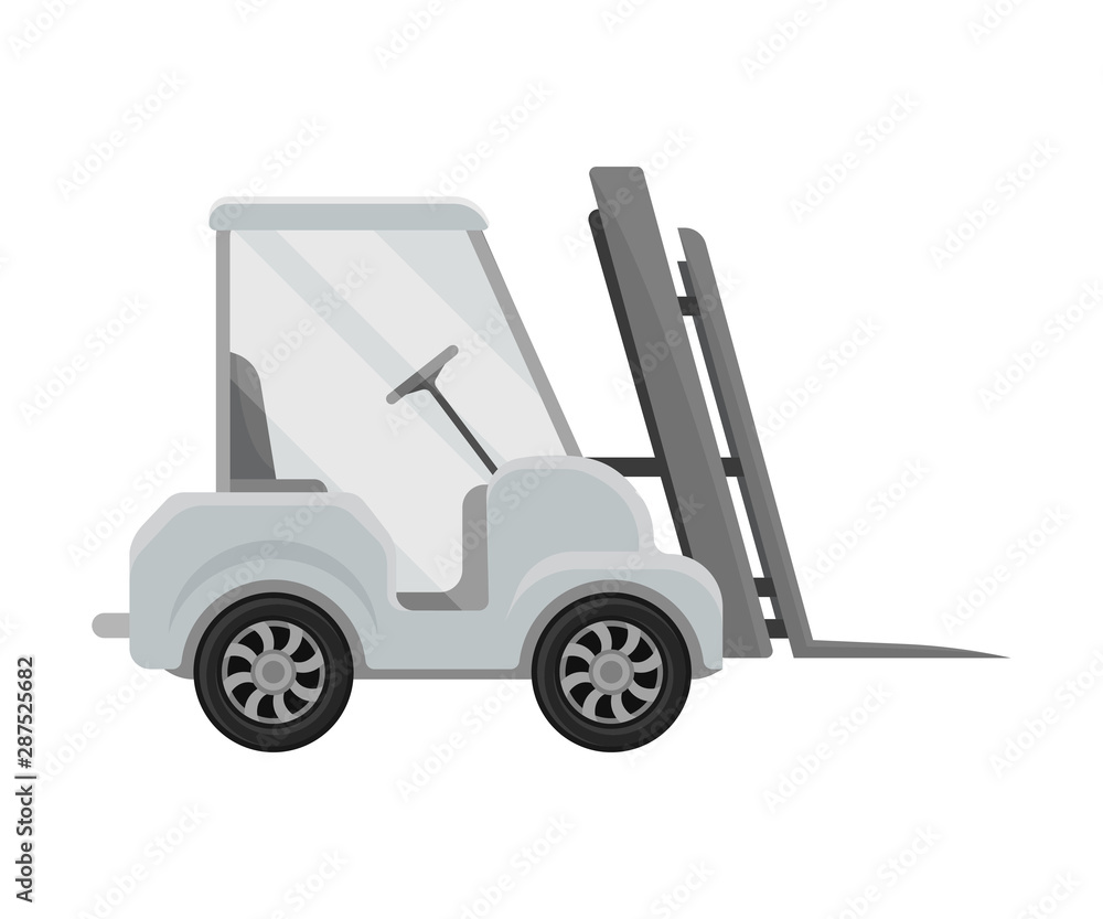 Forklift truck. Vector illustration on a white background. Stock Vector ...