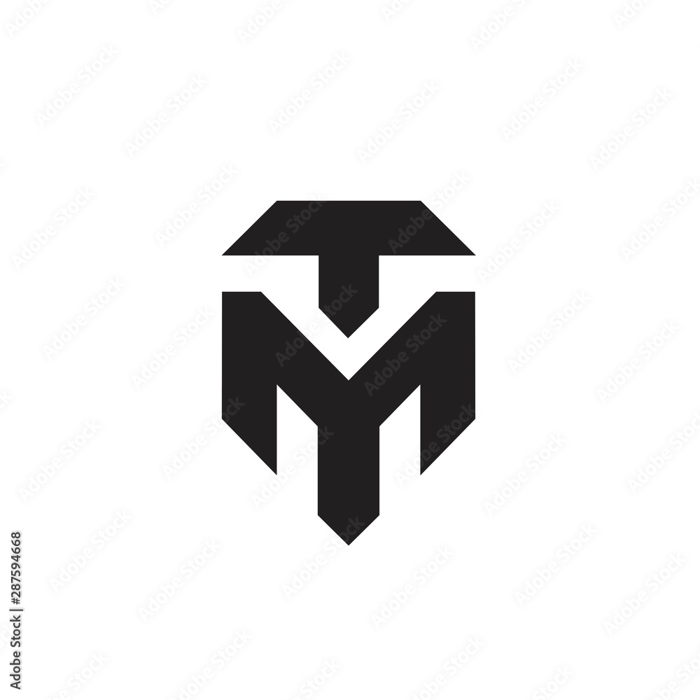 TM logo simple and minimalist Stock Vector | Adobe Stock