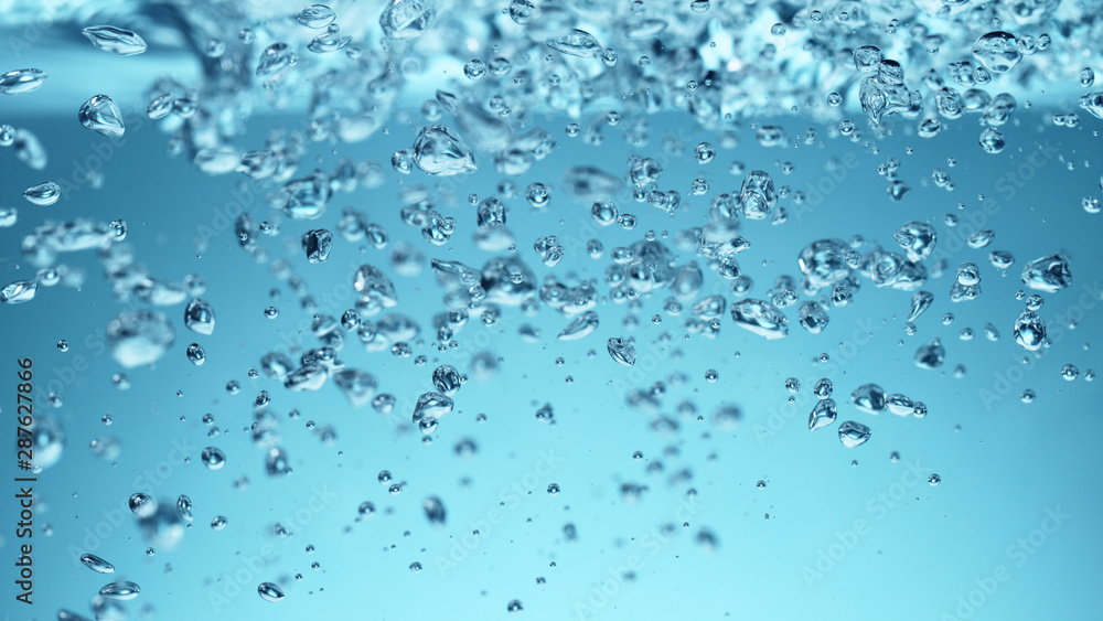 Water bubbles with soft blue background Stock Photo | Adobe Stock