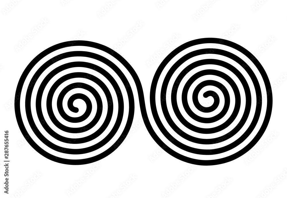 Archimedean double helix. simple decorative symbol. flat vector ...