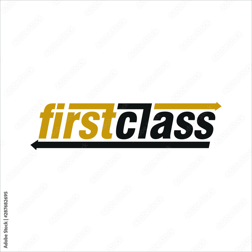 First class Logo. Arrow Symbol. Icon Vector. Stock Vector | Adobe Stock