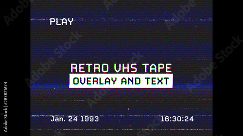 Retro VHS Tape Overlay. Buy this stock template and explore similar ...