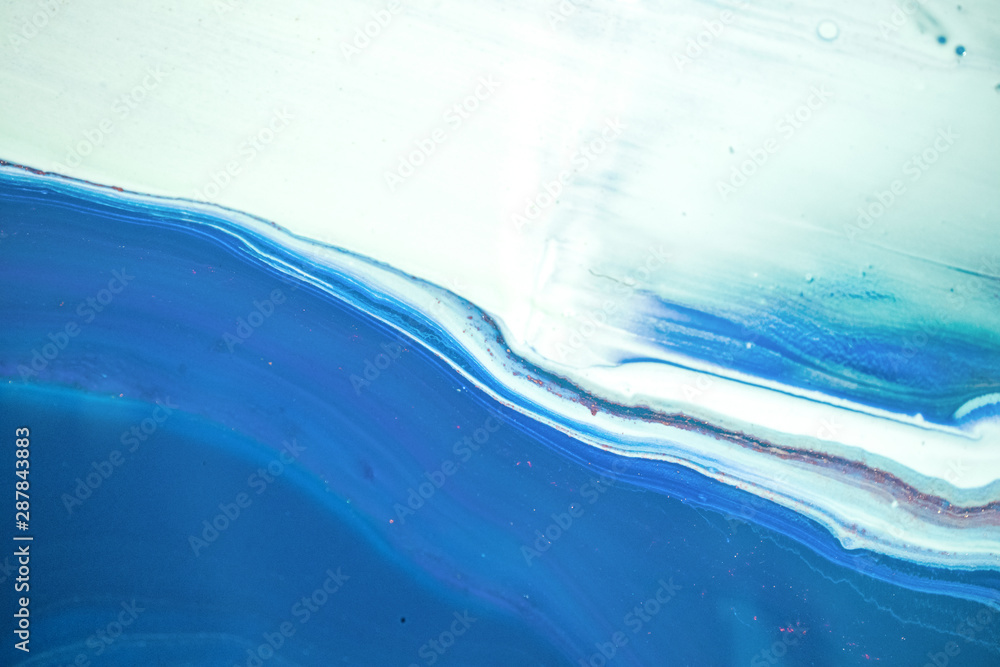 Abstract created using the technique of liquid acrylic. Macro ...