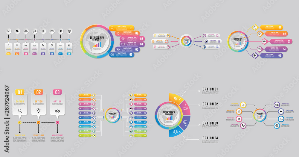 Vetor Set Of Infographics Elements Vector Design Template. Business ...
