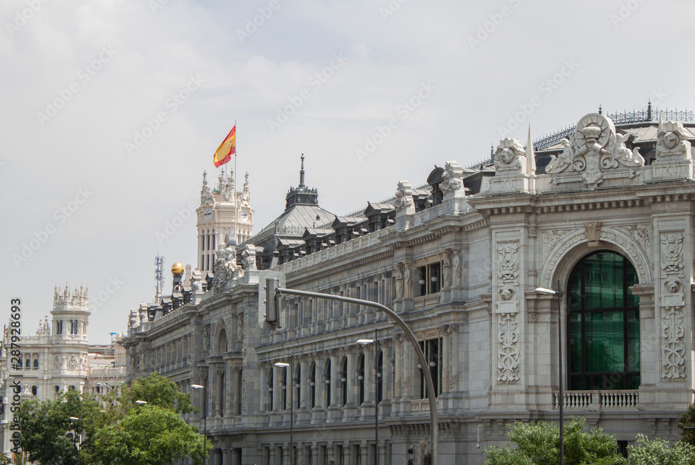 Stock-Foto „Iconic buildings of Gran Vía the most famous avenue of ...