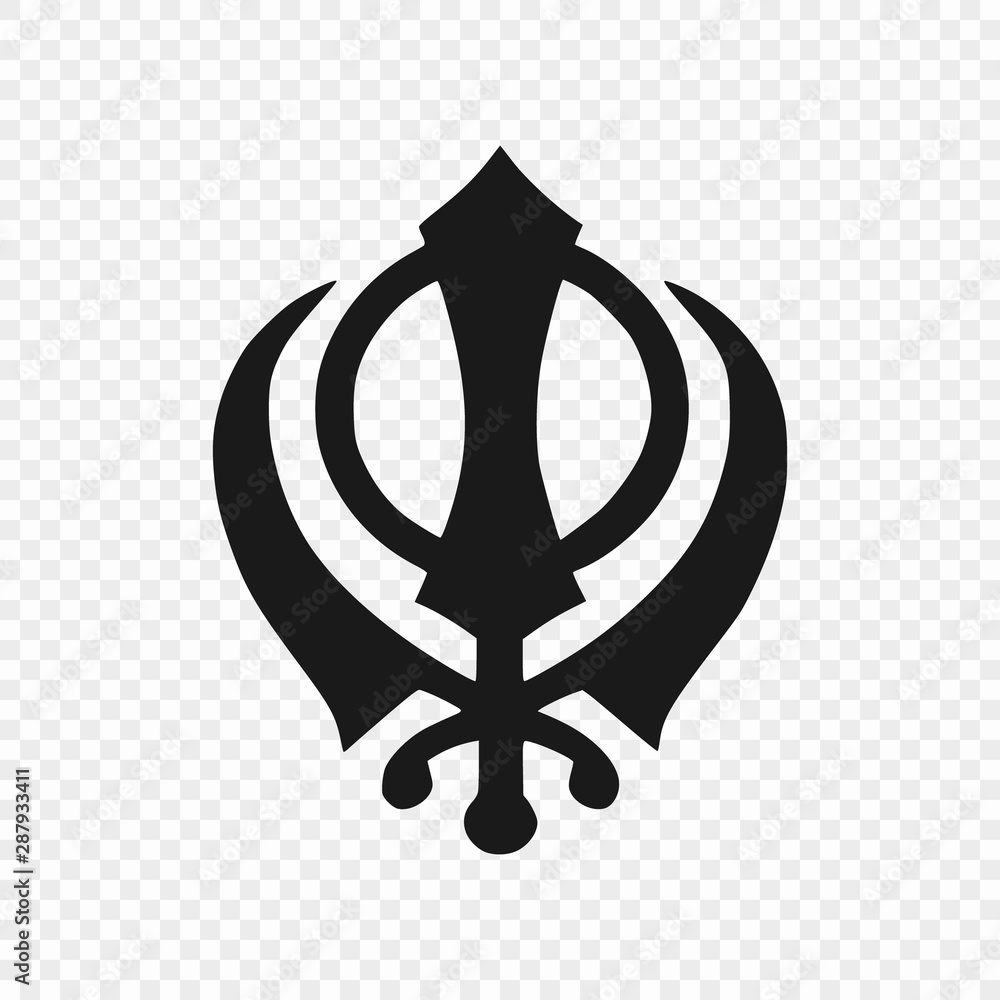 symbol of sikhism isolated Stock Vector | Adobe Stock