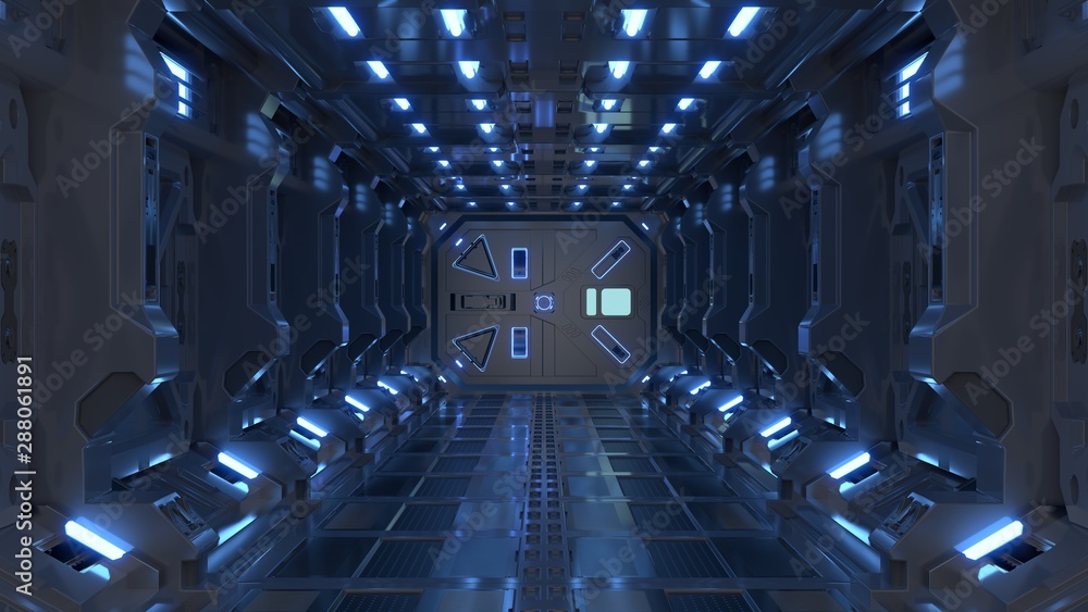 Science background fiction interior rendering sci-fi spaceship ...
