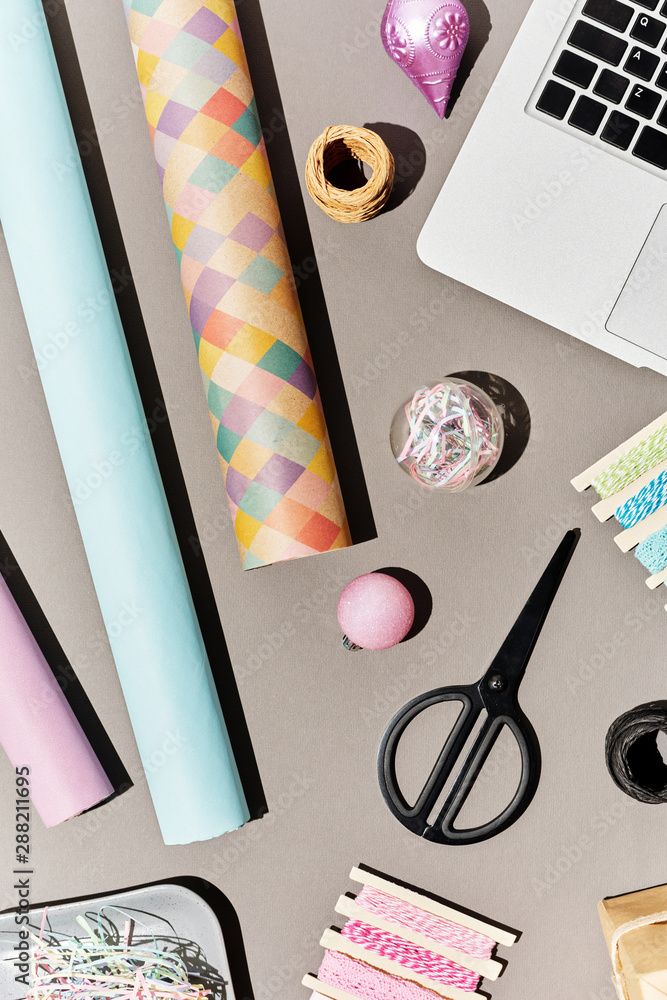 Workplace Of Paper Craft Designer Stock Photo | Adobe Stock