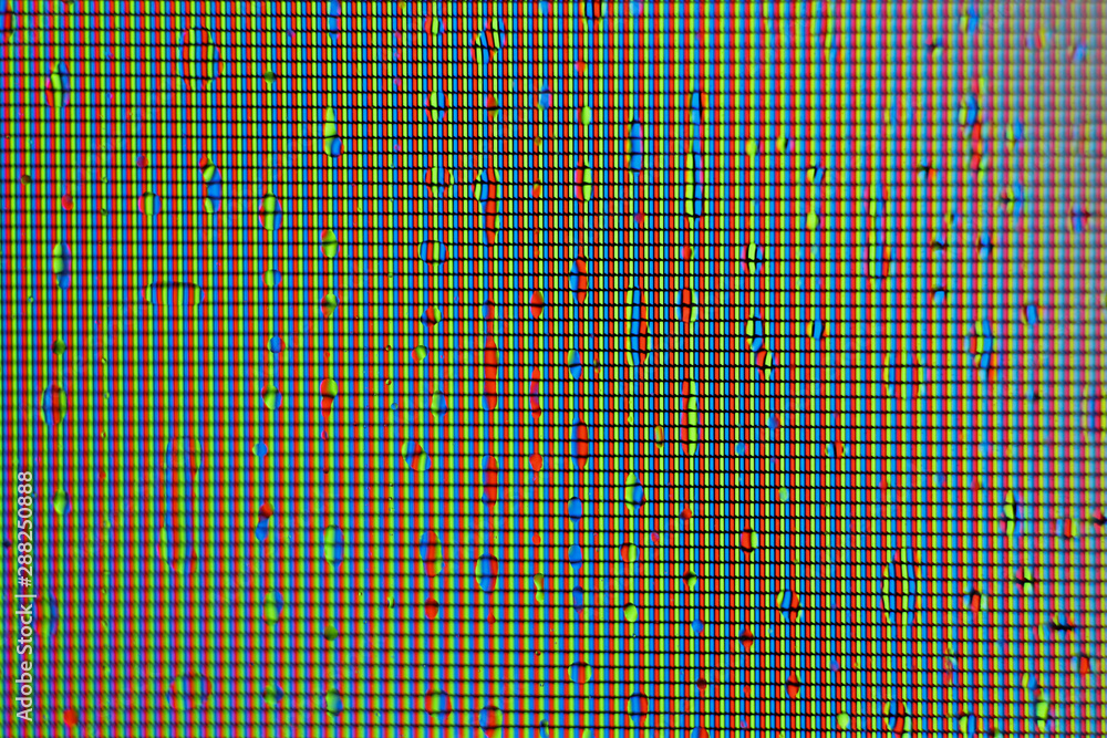 Water drops on pixilated surface. Display pixels grid texture. Monitor ...