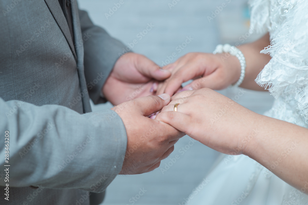 Happy overweight wedding dress and tuxedo or plus size newlywed or ...