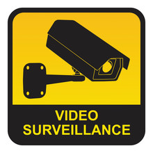 CCTV Camera And Warning Sign Free Stock Photo - Public Domain Pictures
